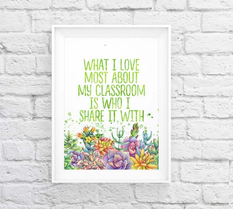 Classroom decor Printable art What I love most about my | Etsy