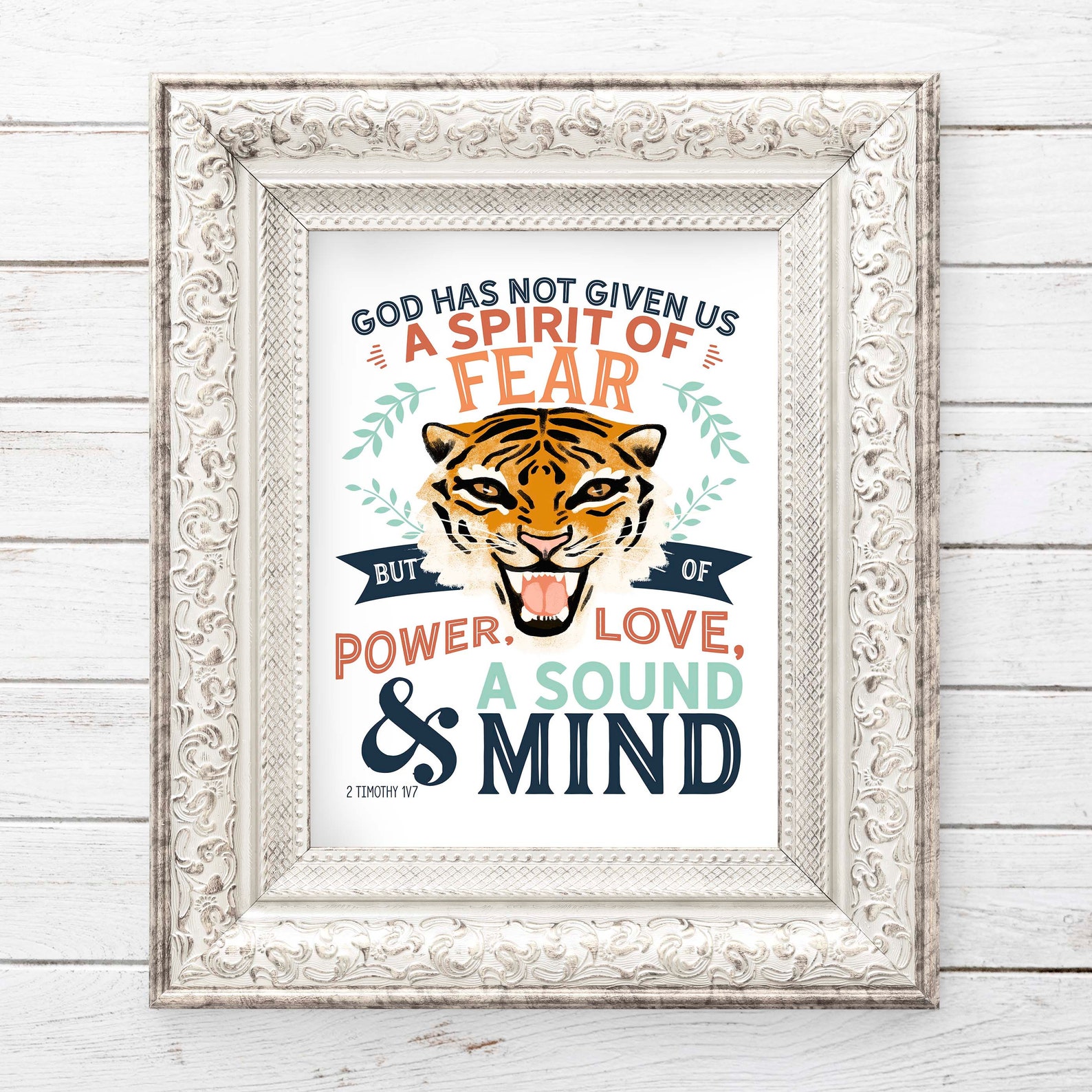 Power, Love & Sound Mind | 2 Timothy 1v7 | Printable Scripture Poster ...