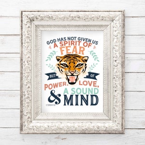 Power, Love & Sound Mind 2 Timothy 1v7 Printable Scripture Poster - Etsy