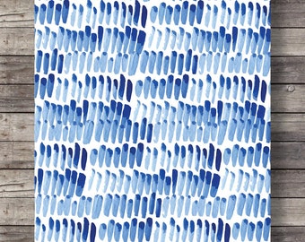 Shibori Japanese Ink Painting Printable Art Blue Watercolor | Etsy