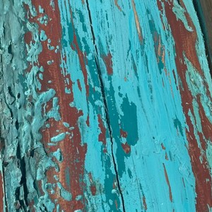 Vintage Turquoise Table, Farmhouse Oak Table, Barn Wood End Table ...