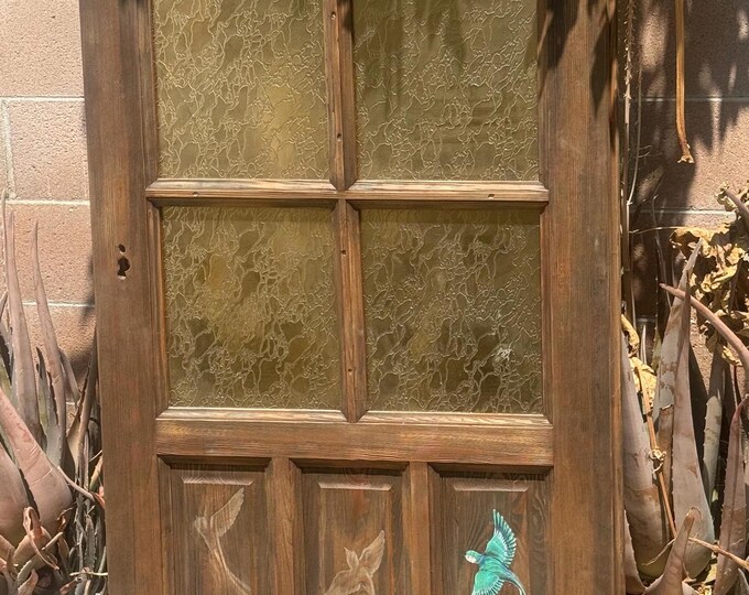 Antique French Door Stained Glass Reclaimed Wood Door Old Style Door ...