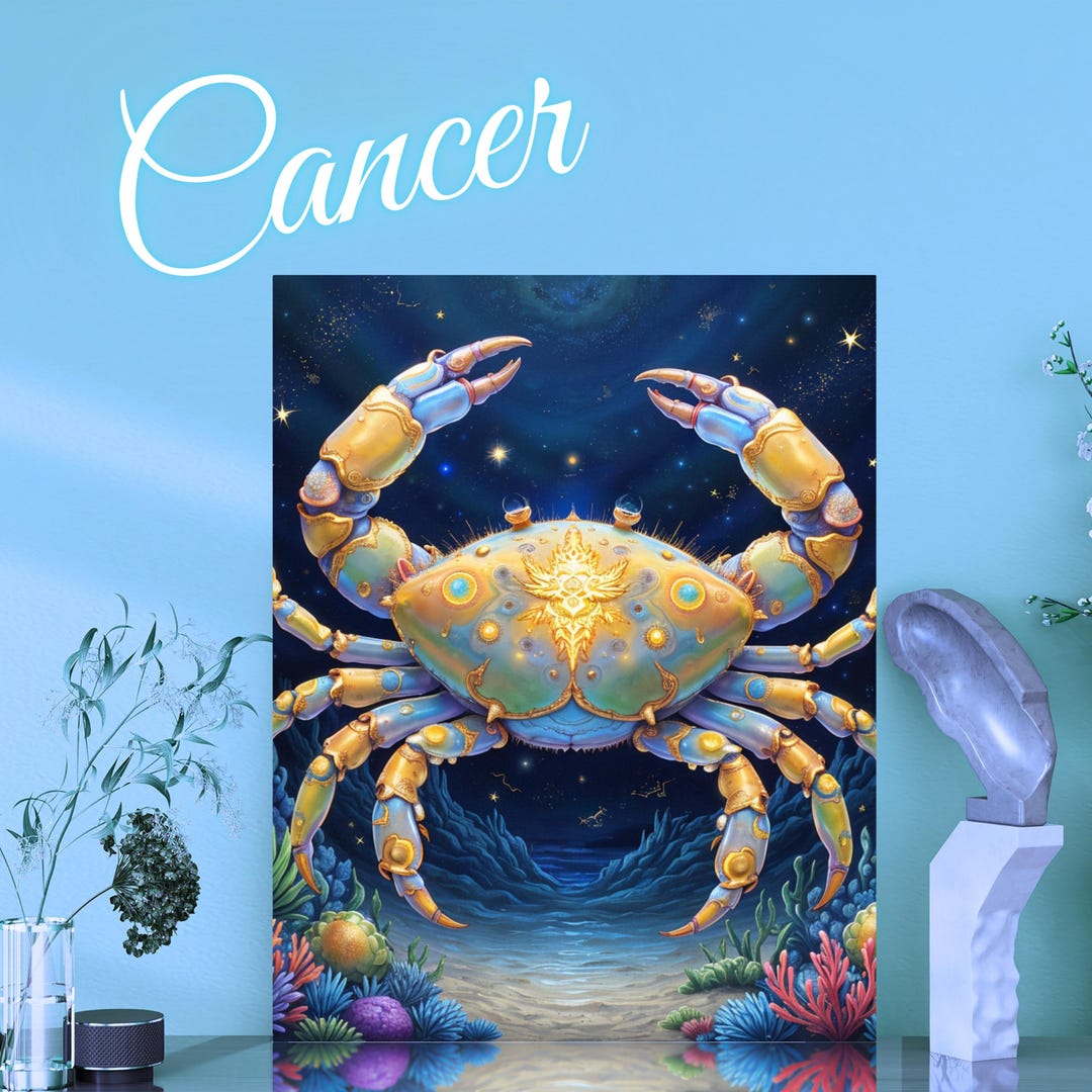 Cancer Zodiac Art Print for Home Decor Underwater Bathroom Kids Room ...