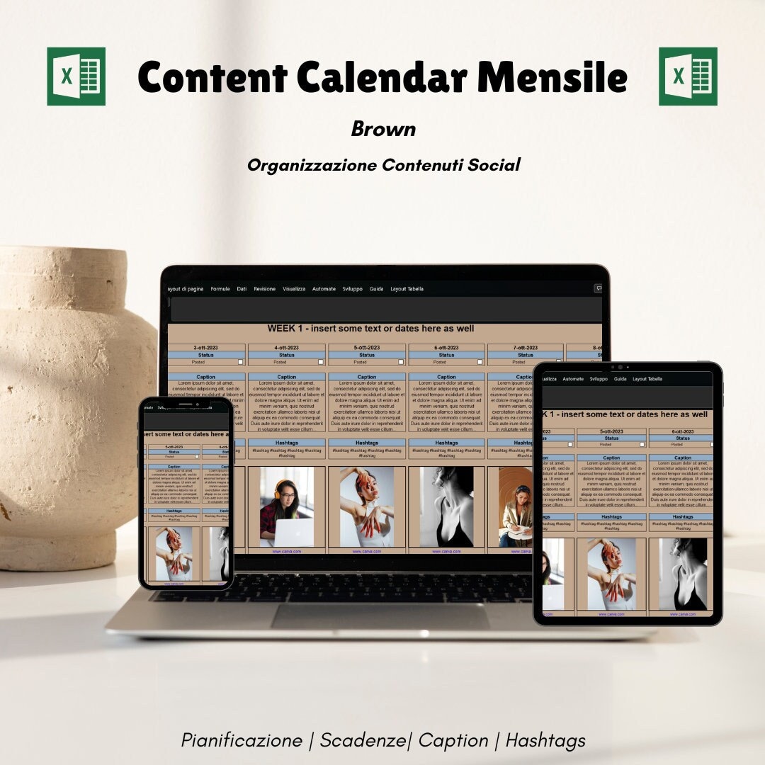 Content Calendar & Planner Editorial Calendar Social Media Content ...