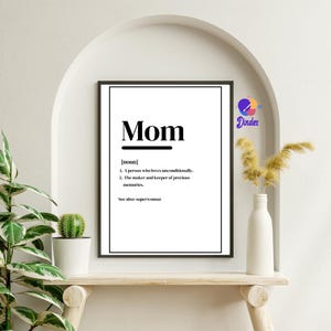 Mom Definition , Mom Noun , Mom Definition Print, Mom Appreciation Mom ...