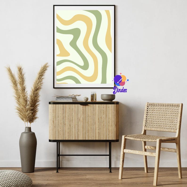 Boho Swirl Wall Art Printable Modern Bohemian Decor Print Printable ...