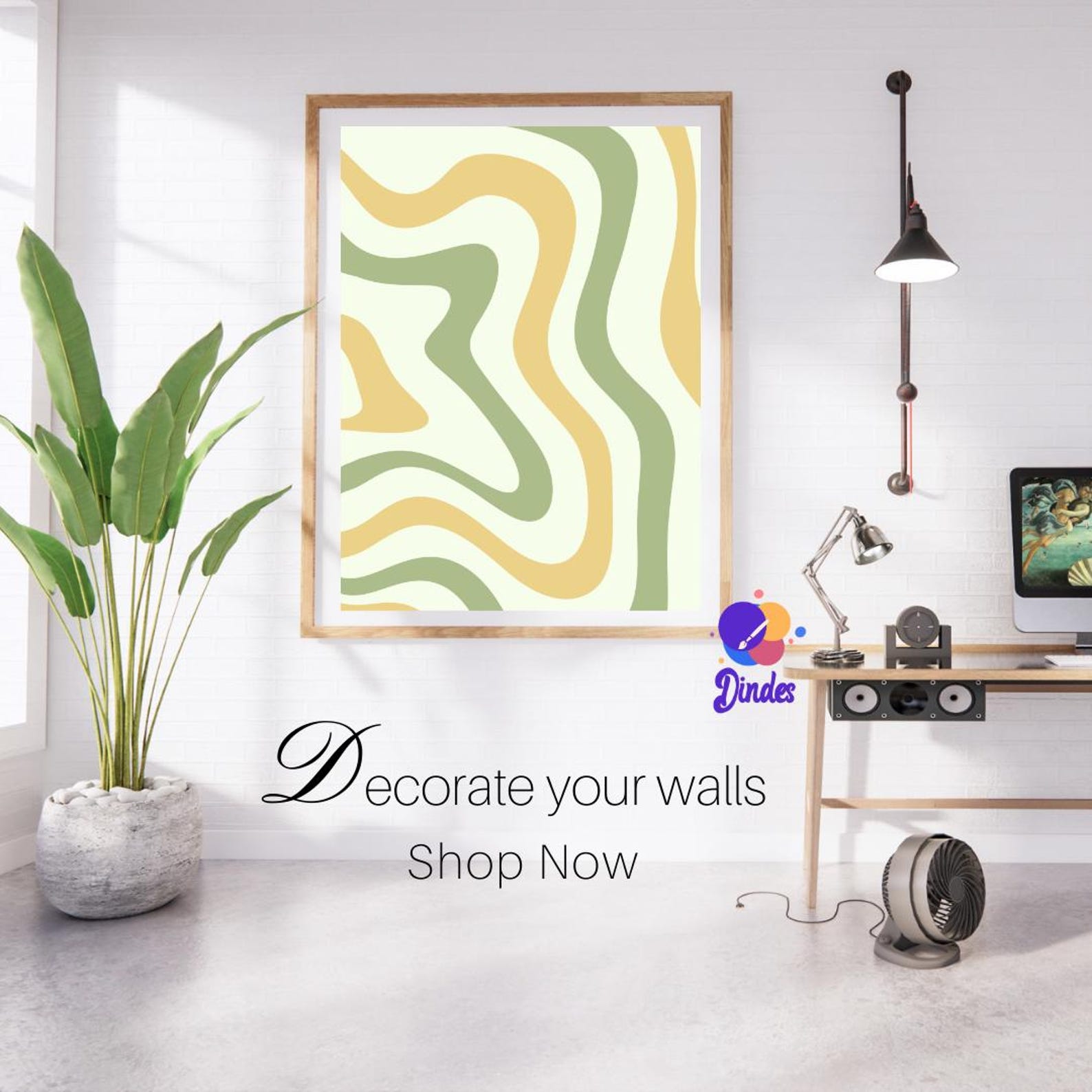 Boho Swirl Wall Art Printable Modern Bohemian Decor Print Printable ...
