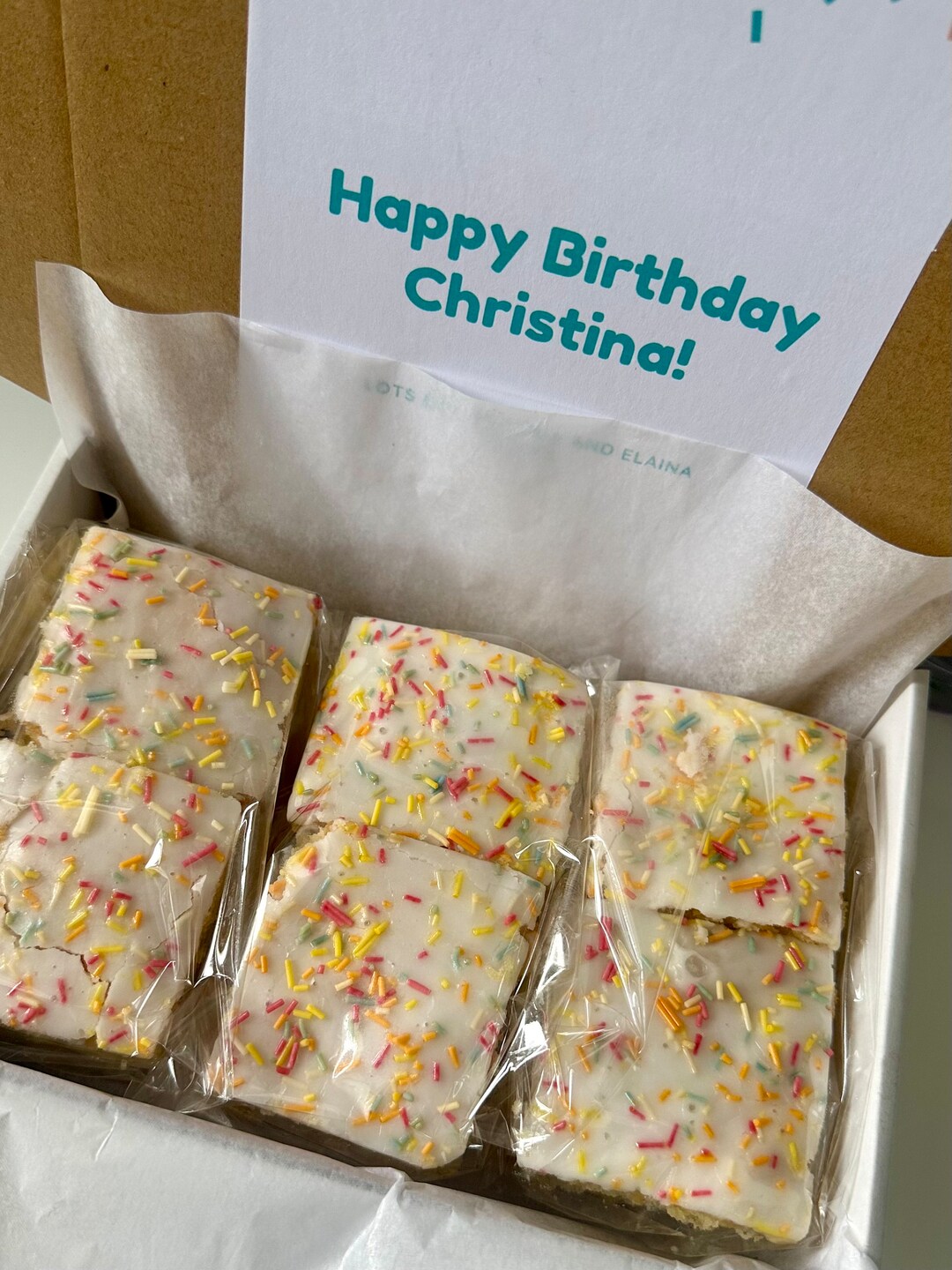 Old School Cake Postal Gift Box, Box of Six Individual Slices - Etsy
