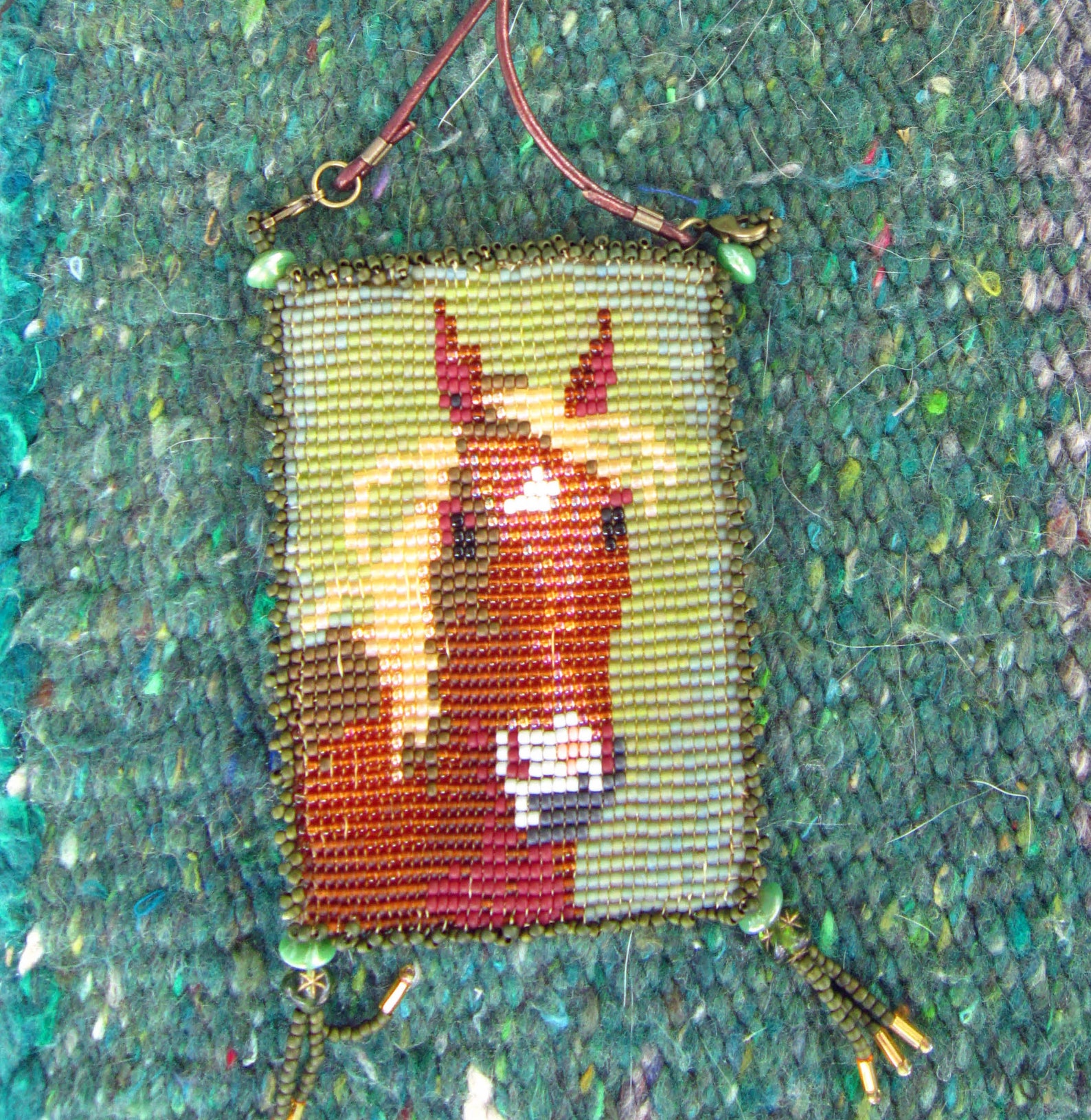Horse Portrait Bead Loom Pattern: Little Red Horse Design (digital ...