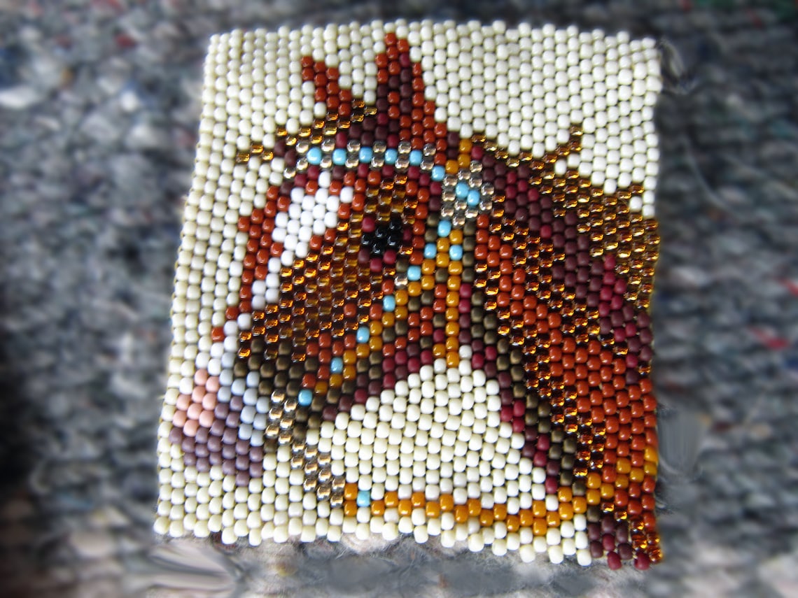 Horse in Turquoise Bridle, Beading Pattern for Odd Count Peyote Stitch ...