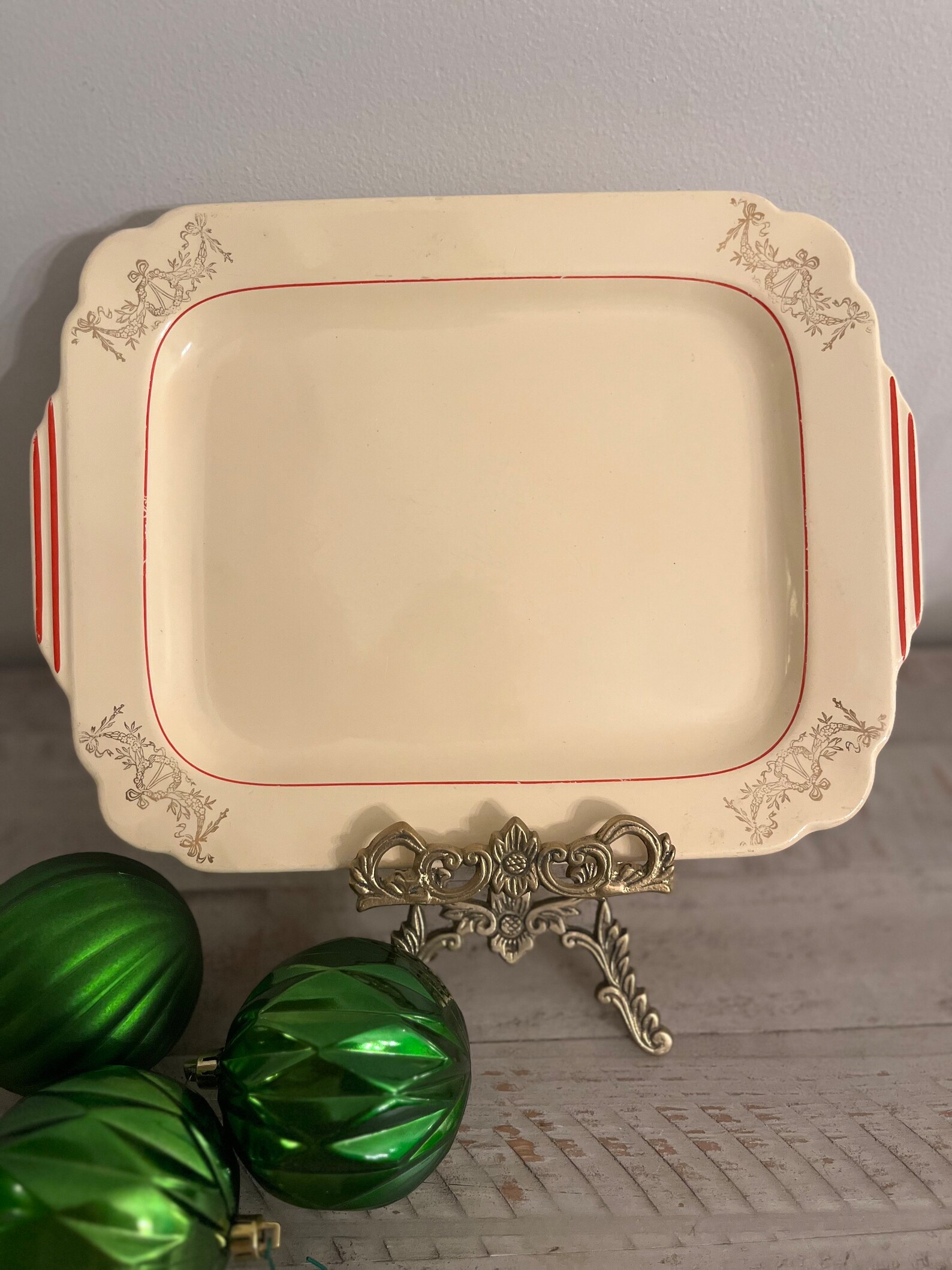 Homer Laughlin Century Style Holiday Wreath Serving Platter - Etsy