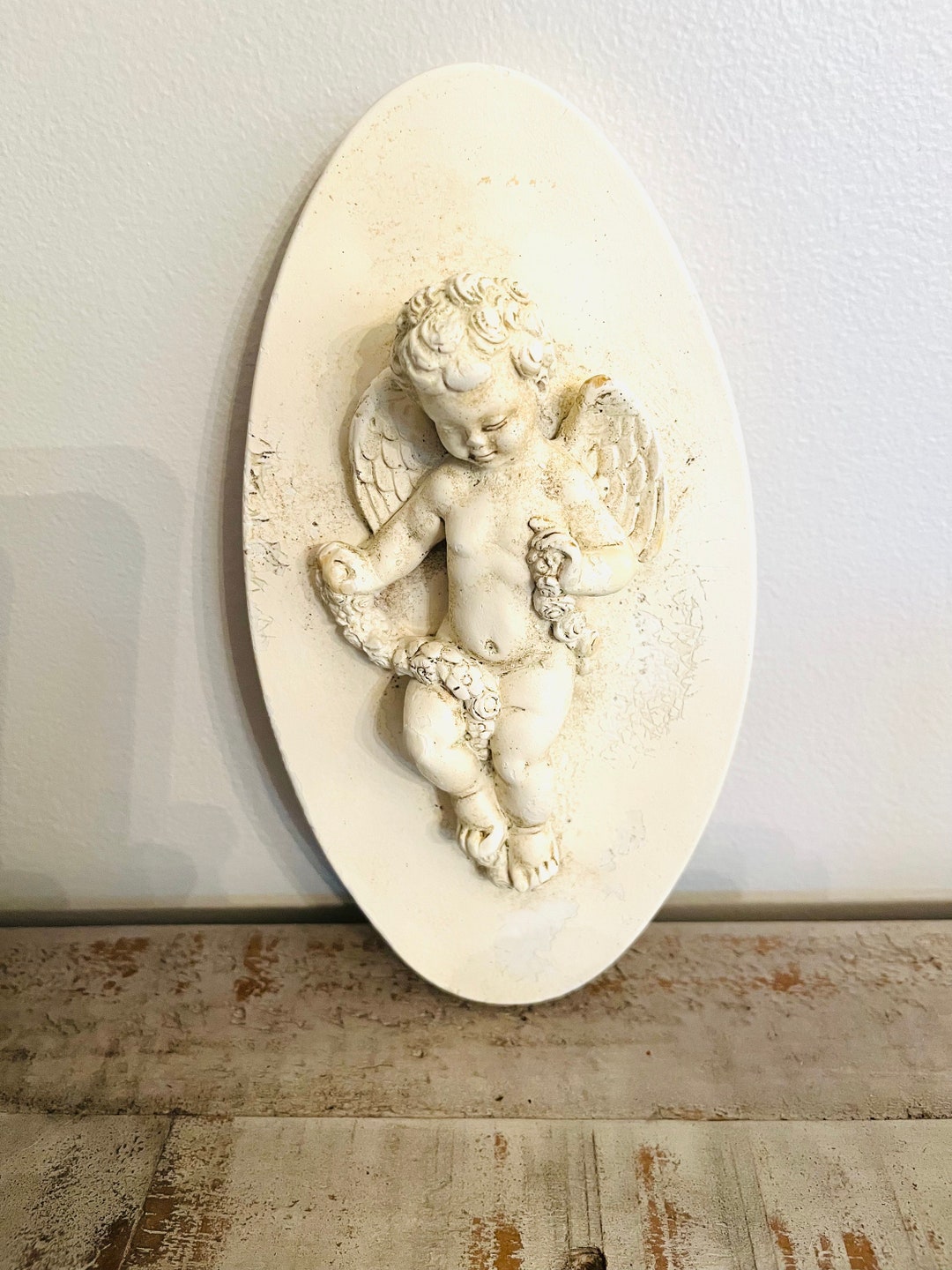 Vintage Cherub Wall Plaque - Etsy
