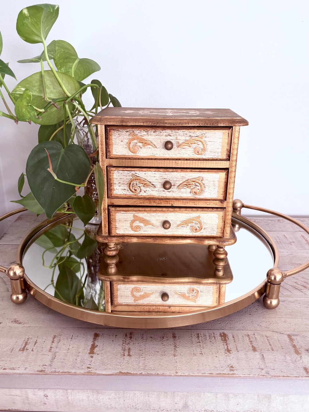 Florentine Style Jewelry/music Box - Etsy
