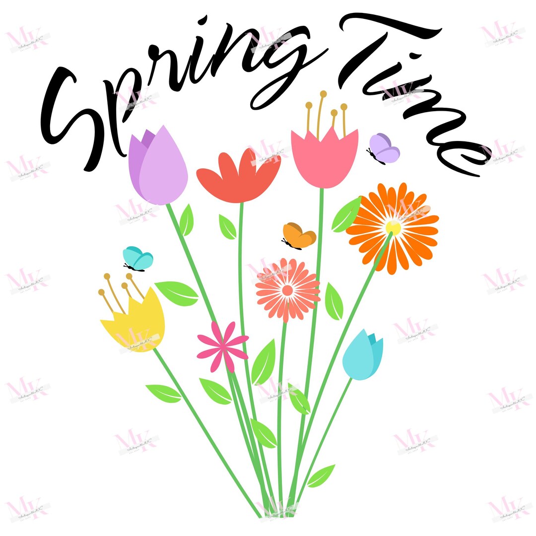 Spring Time Svg, Spring Svg, Flowers Svg - Etsy