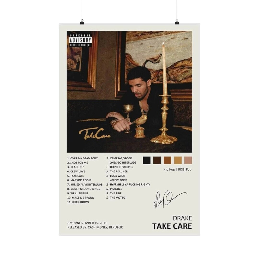 Drake Take Care Album Cover Matte Vertical Posters - Etsy