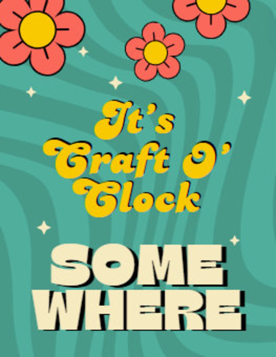 It's Craft O' Clock Digital Art Print - Etsy