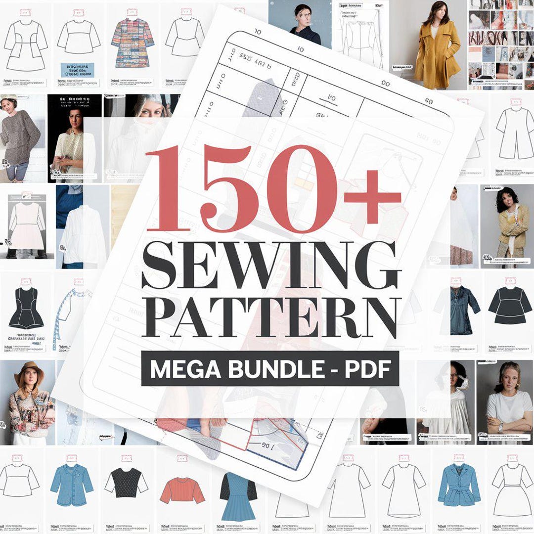 150 Sewing Pattern Bundle Digital Download Dressmaking, DIY Clothing ...