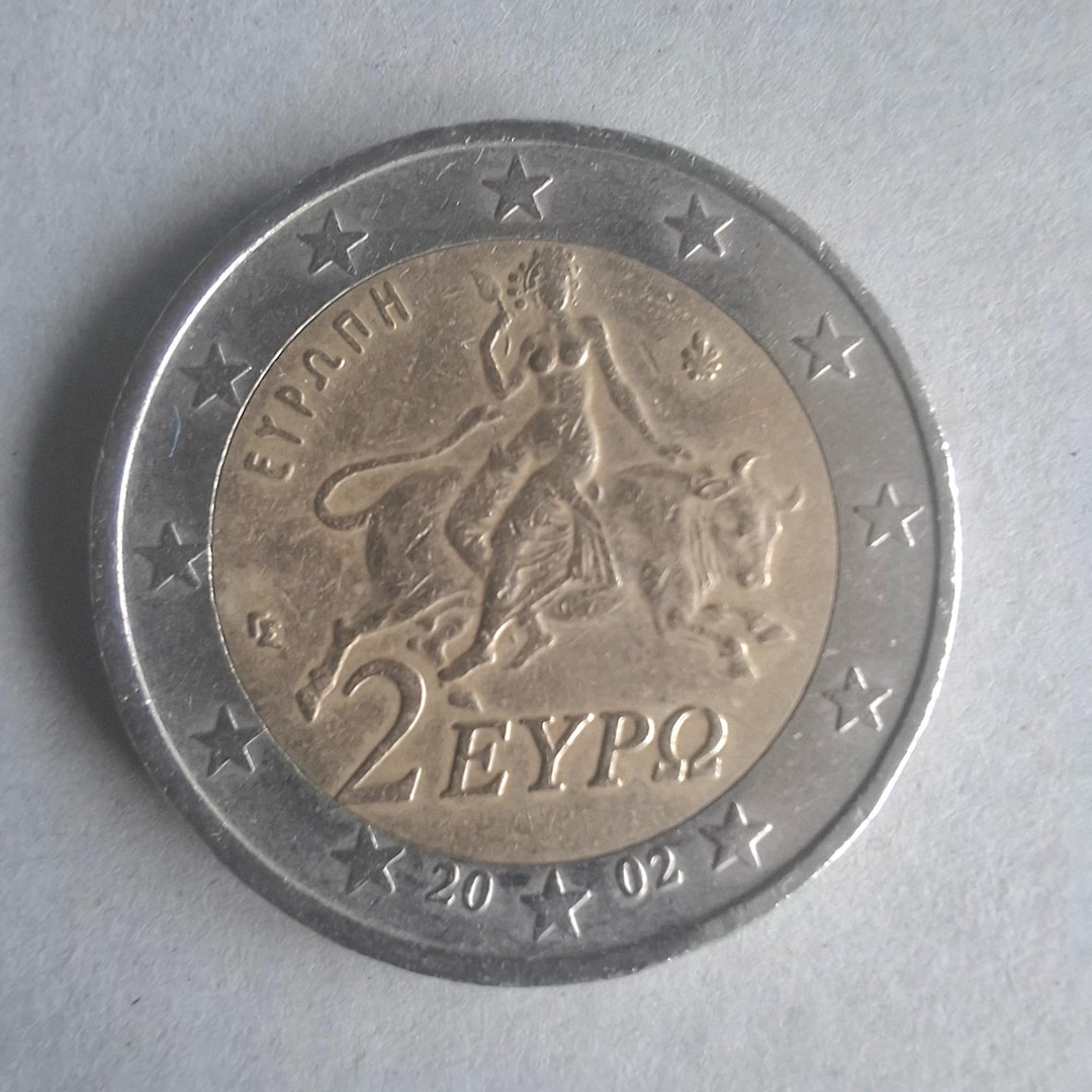 Great Find of a First Edition Circulated 2002 2 Euro Greece Coin ...
