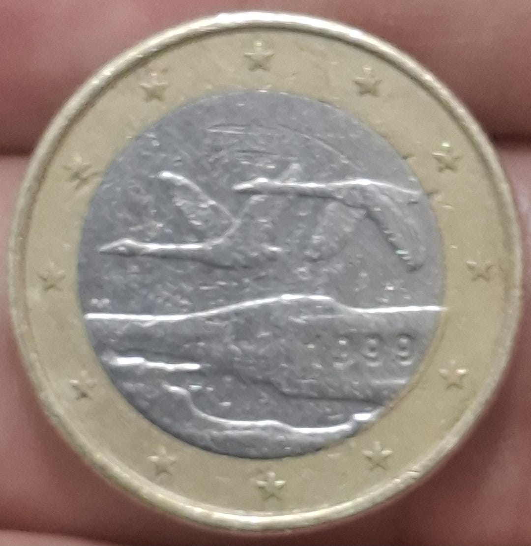 Very Rare Find of a 1999 1 Euro Finland Coin With Mint Error in Back on ...