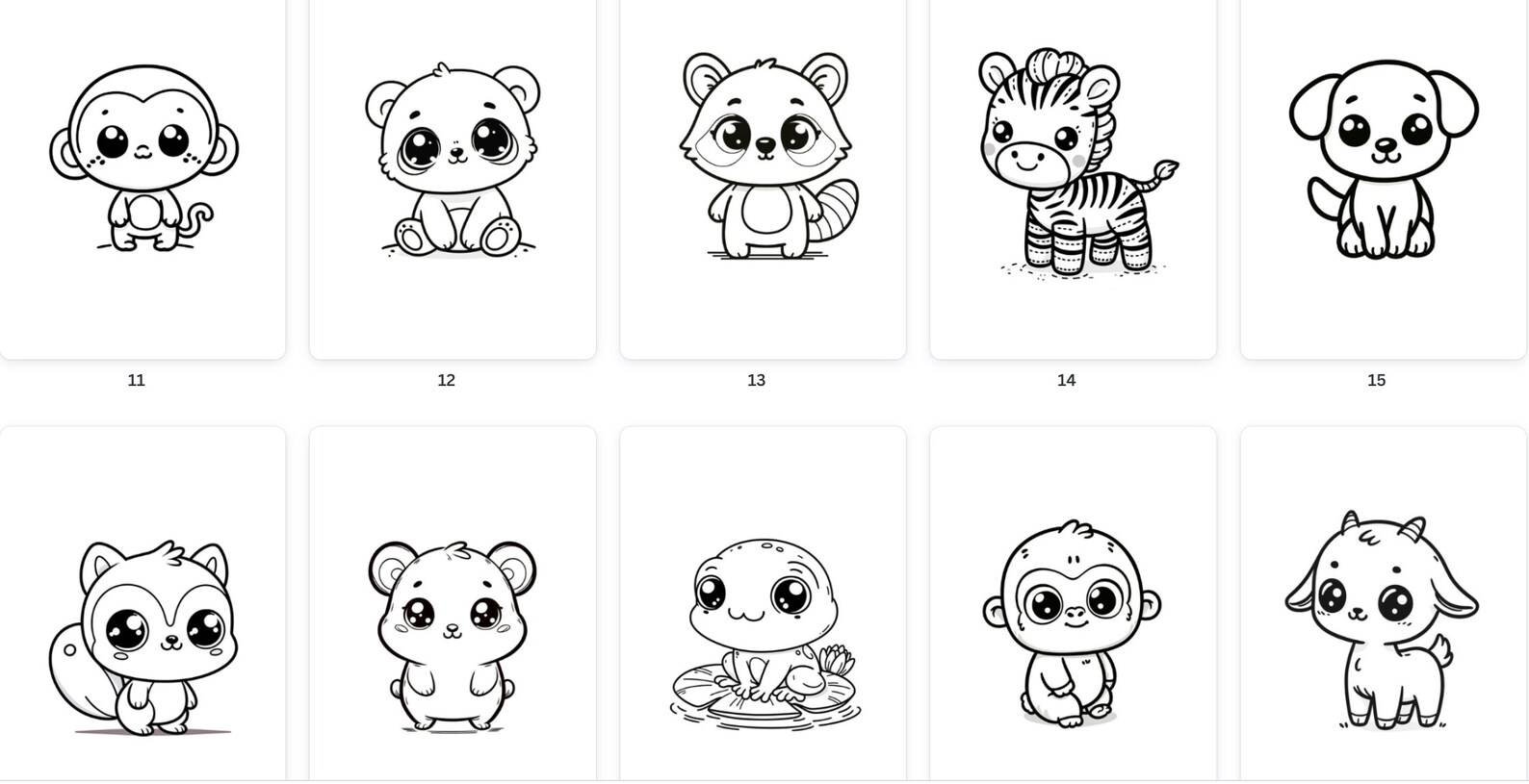 Coloring Pages for Kids 35 Pages Printable Simpel Animal Children ...