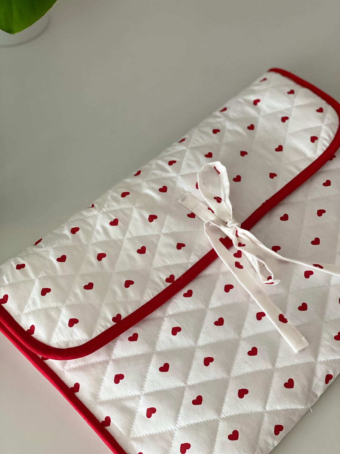 Quilted Laptop Sleeve – Cute Heart Pattern, Soft & Protective Case ...