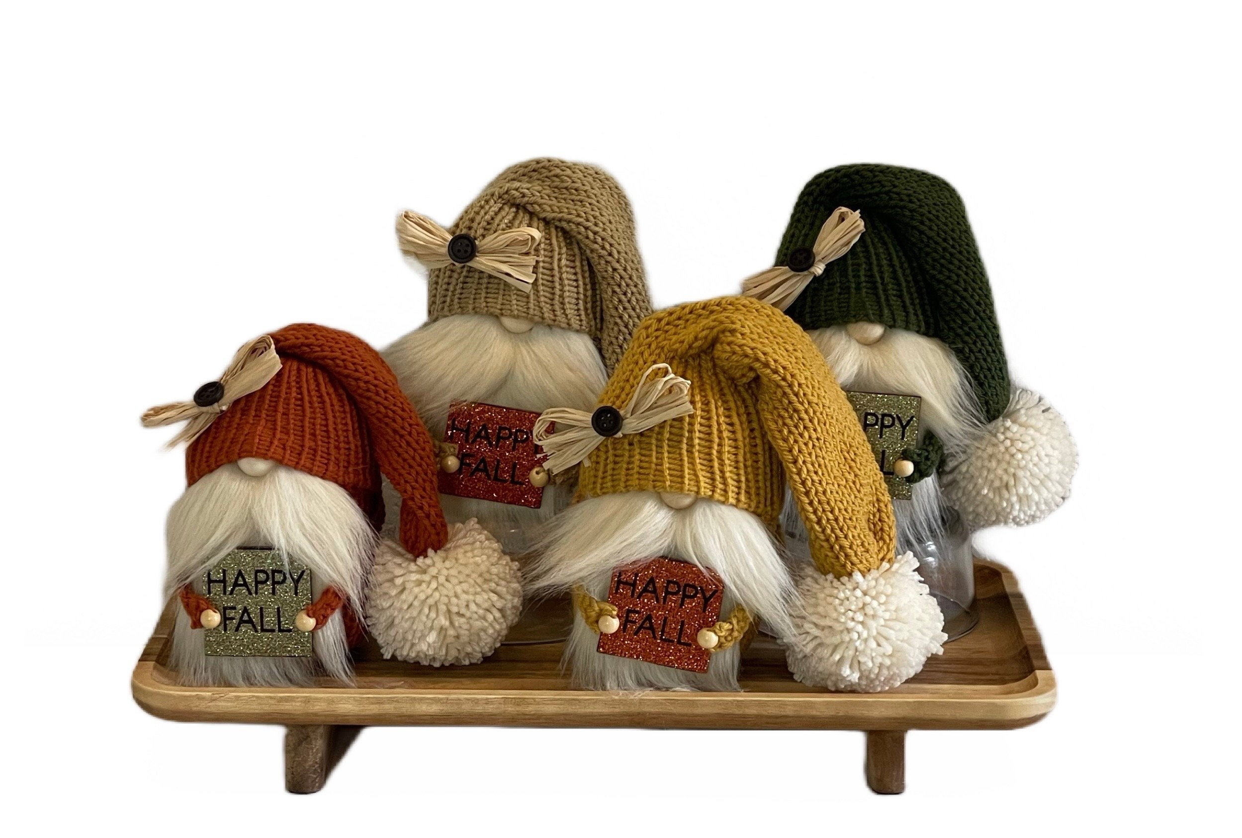 Fall Gnome , Handmade Gnome, Home Decor, Three Tier Tray Decor ...