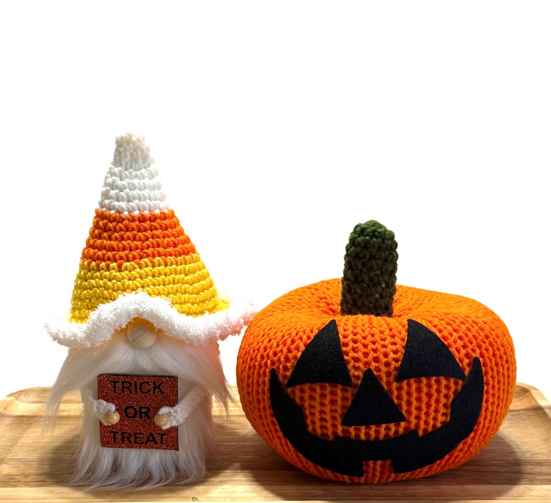 Set of 2 - Halloween Gnome, Candy Corn Gnome, Jack-o Lantern, Holiday ...