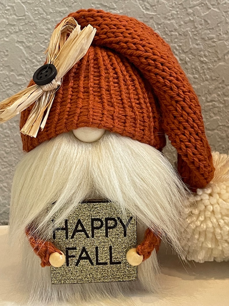 Fall Gnome , Handmade Gnome, Home Decor, Three Tier Tray Decor ...