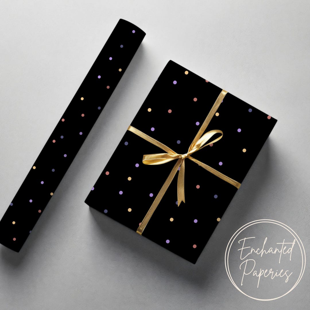 Polka Dot Multi Color Premium Wrapping Paper Roll - Eco Friendly Gift ...