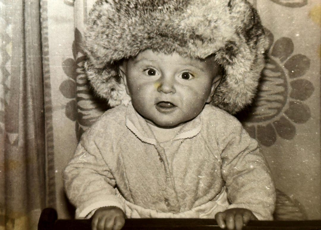 Vintage 1970s Soviet Boy in Fur Ushanka Hat Photo | USSR Winter ...