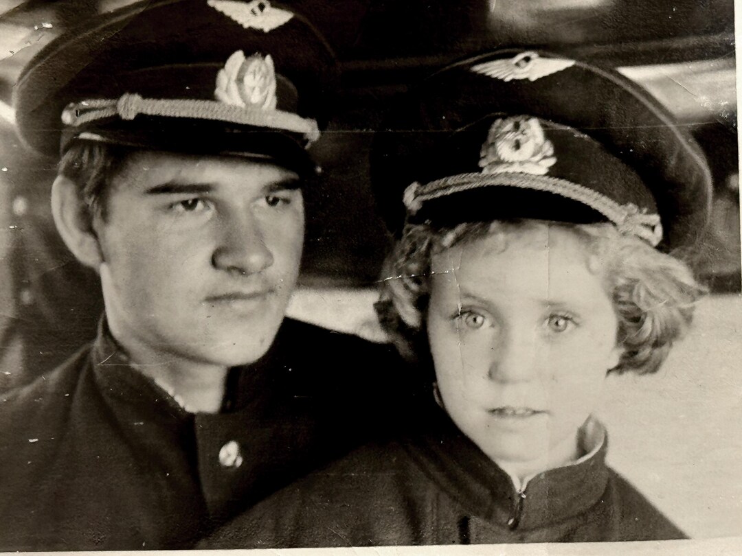Vintage Photo 1950s Young Couple Military Handsome Man Blonde Pretty ...