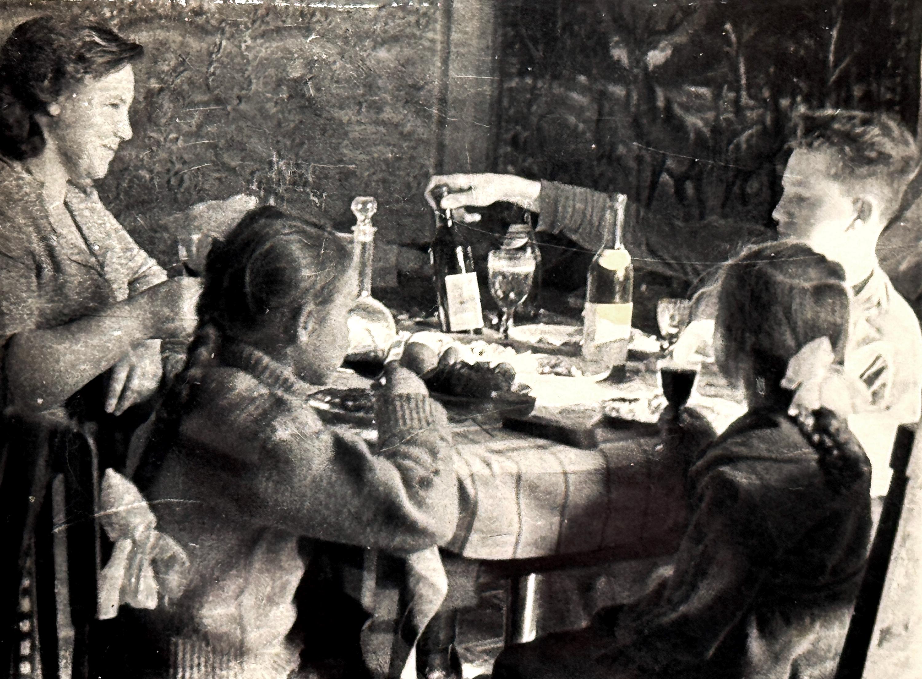 1950s Vintage Photo Soviets Era Family at the Festive Table Original ...