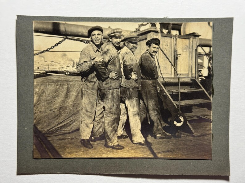 1920s-1930s Ukraine Dock Workers Photo – Vintage Maritime Shipyard ...