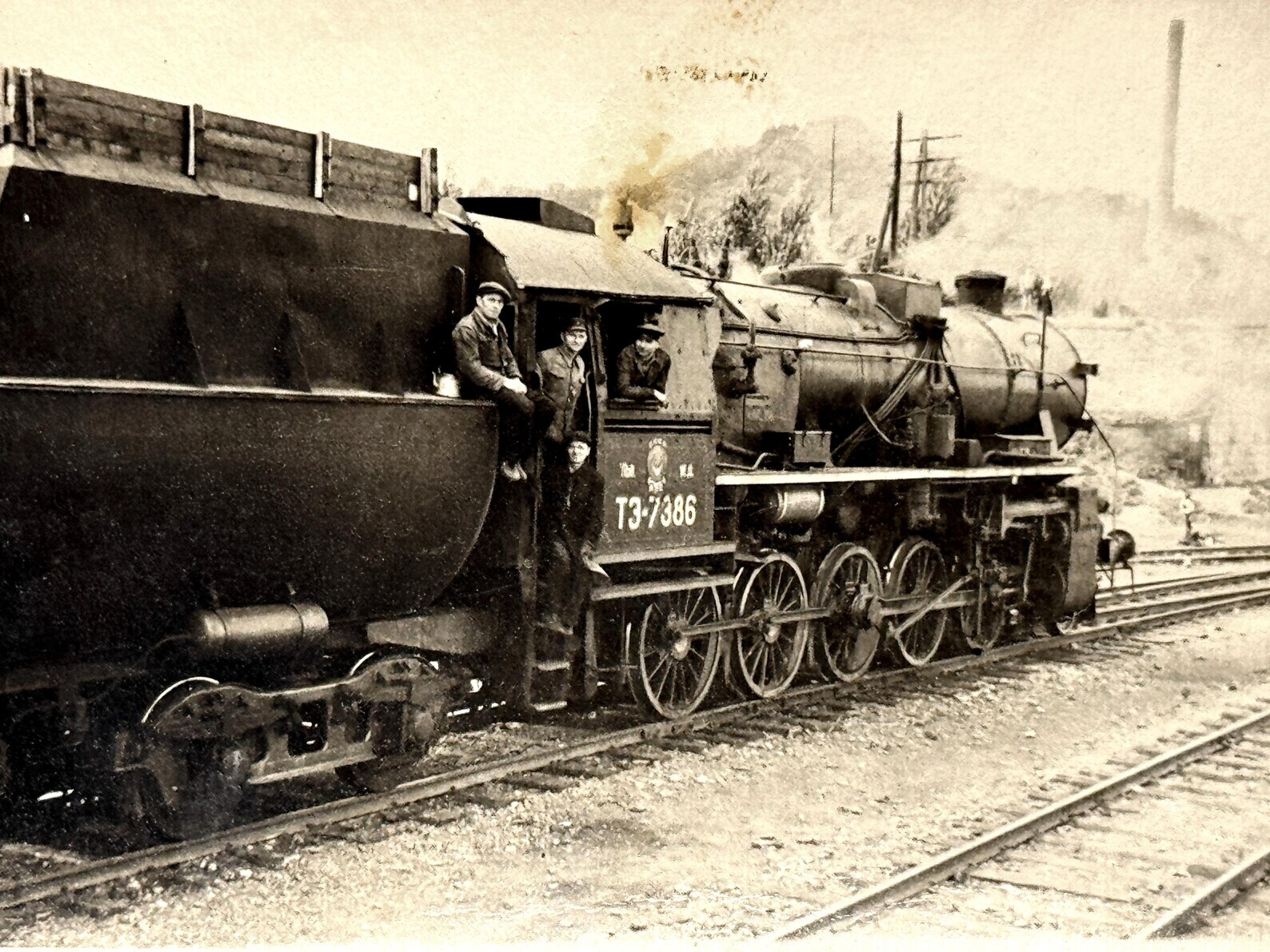 Old Photo Steam Locomotive Railway Soviets Era 1940s Snapshot History ...