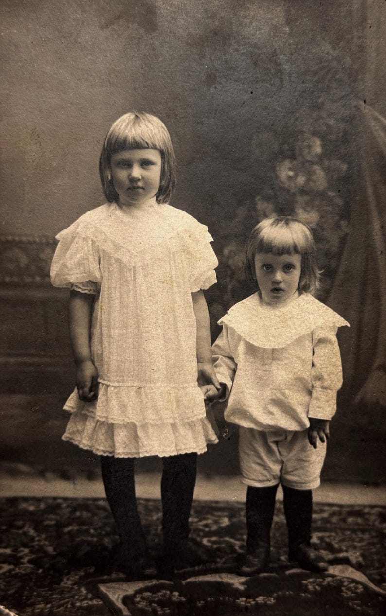 Antique Photo Tsarism Kids Pretty Little Child Snapshot 1900s History ...