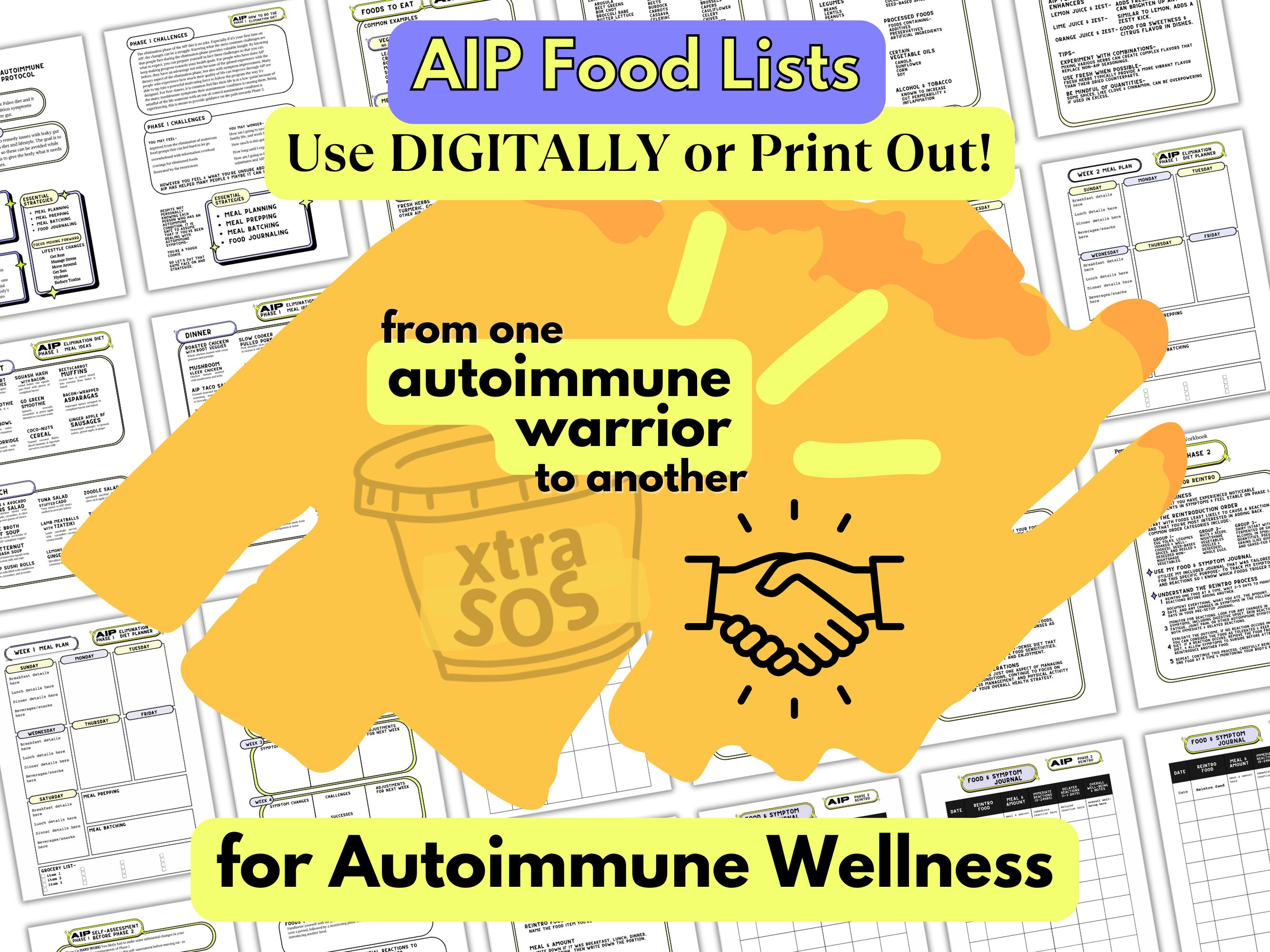 AIP Phase 2 Cheat Sheet Bundle for Autoimmune Wellness on the ...