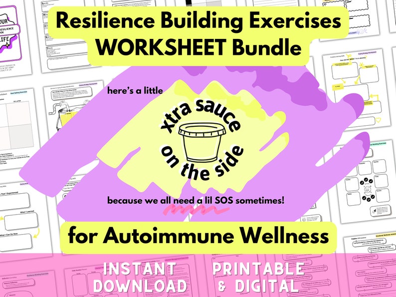 Resilience Building Exercises Printable Digital Worksheet Bundle ...