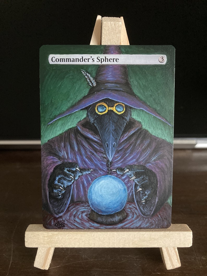 Commander's Sphere Crow Wizard MTG Alter - Etsy