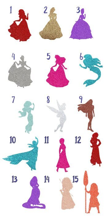 Disney Princess Decal - Etsy