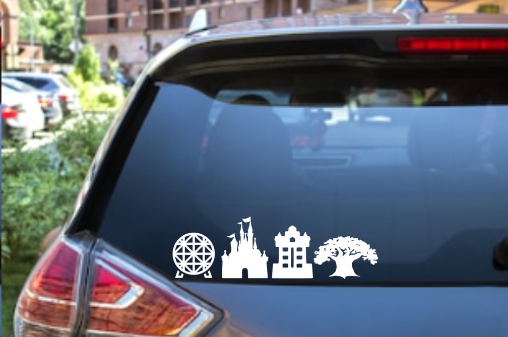 Disney Four Parks Decal – Car Window, Laptop, Tumbler Sticker - Etsy