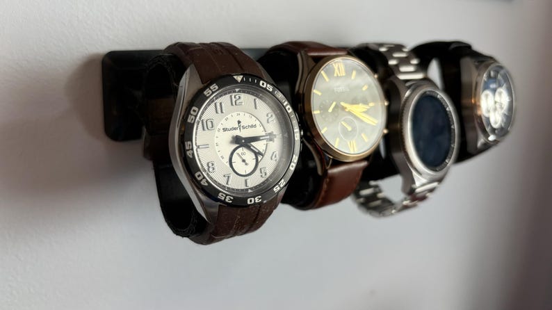 Wall Mountable 4 Watch Display Stand and Organizer Rack - Wrist Watch ...