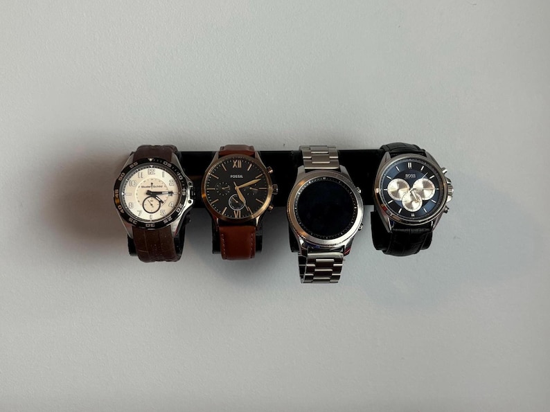 Wall Mountable 4 Watch Display Stand and Organizer Rack - Wrist Watch ...