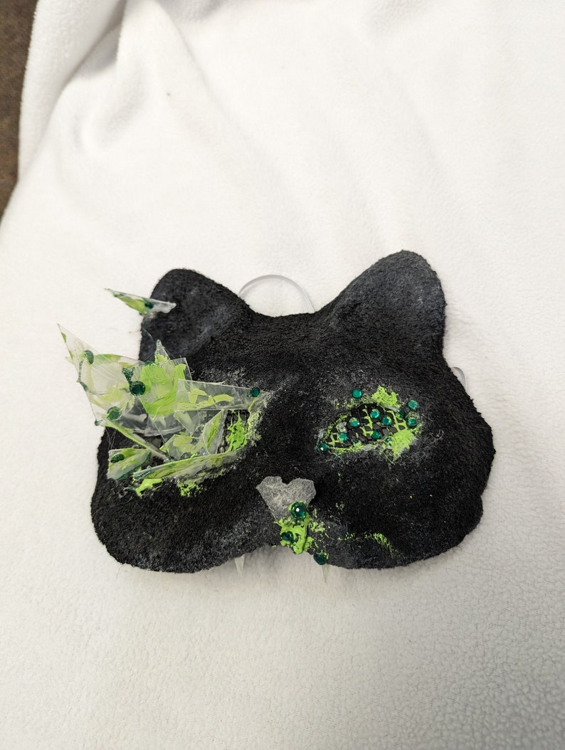 Glow in the Dark Black Cat Mask - Etsy UK