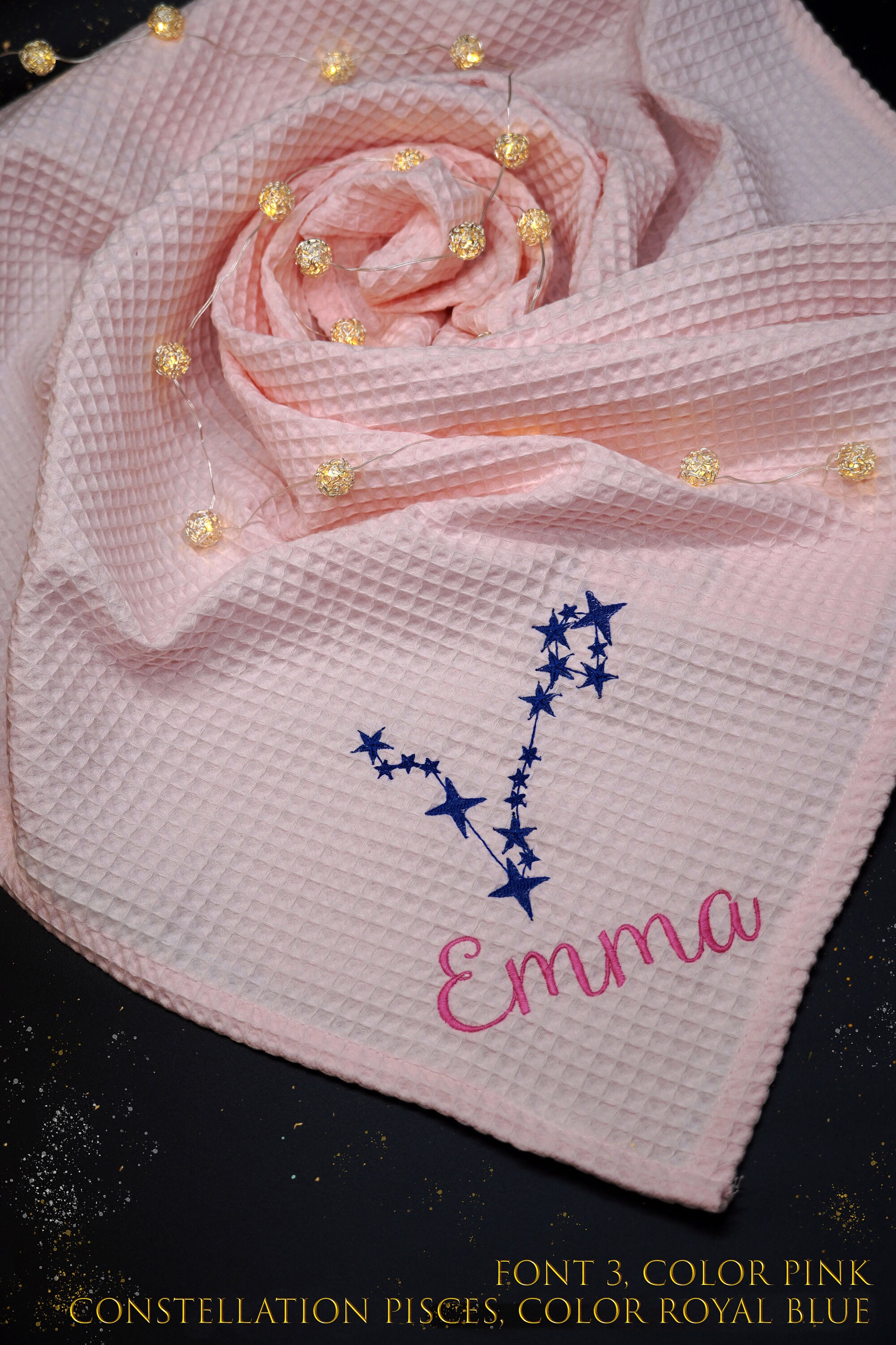 Personalized Baby Blanket With Constellation Zodiac Embroidery, Organic ...