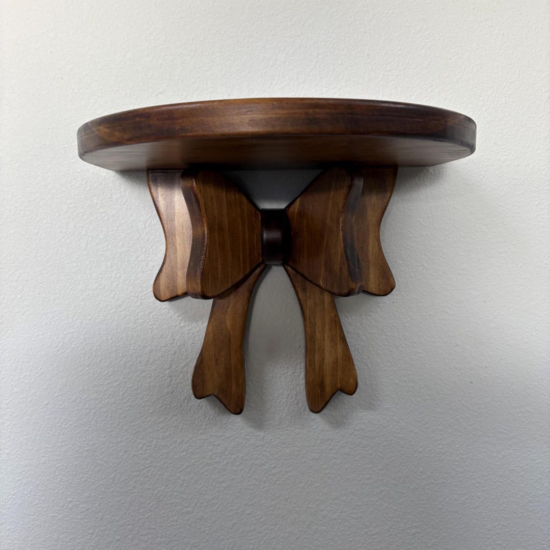 Large Wooden Bow Shelf - Etsy