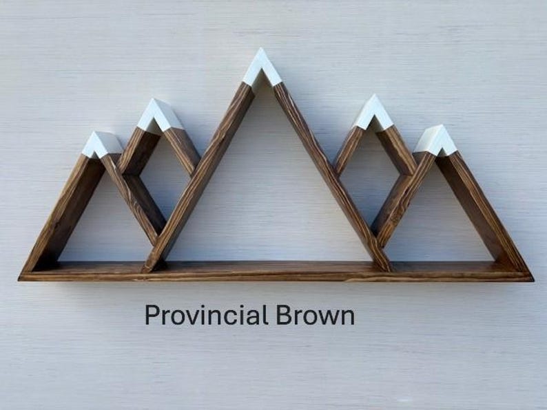 Wood Mountain Shelf 5 Peak Rustic Decor Nursery Room Decor Adventure ...