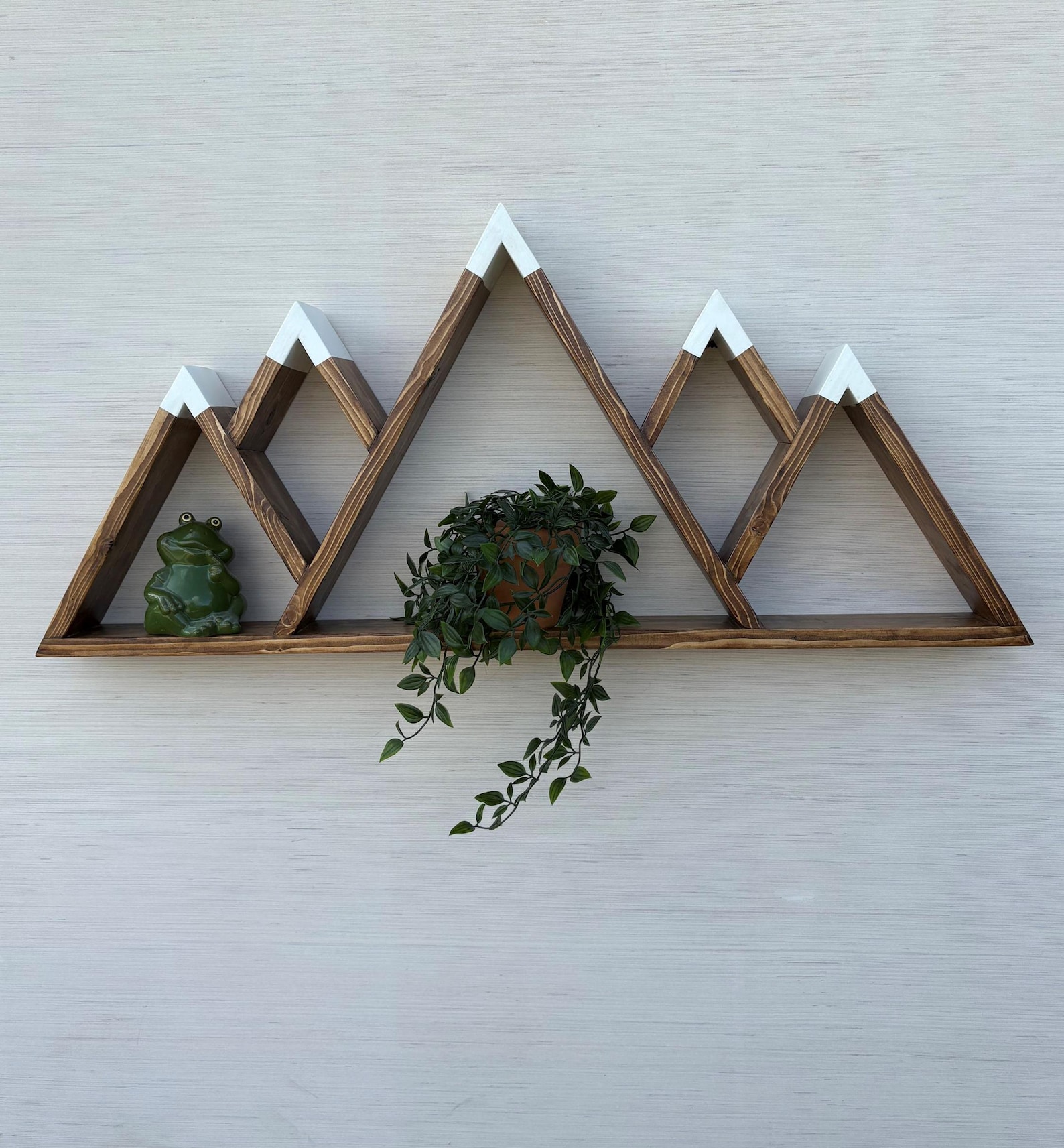 Wood Mountain Shelf 5 Peak Rustic Decor Nursery Room Decor Adventure ...
