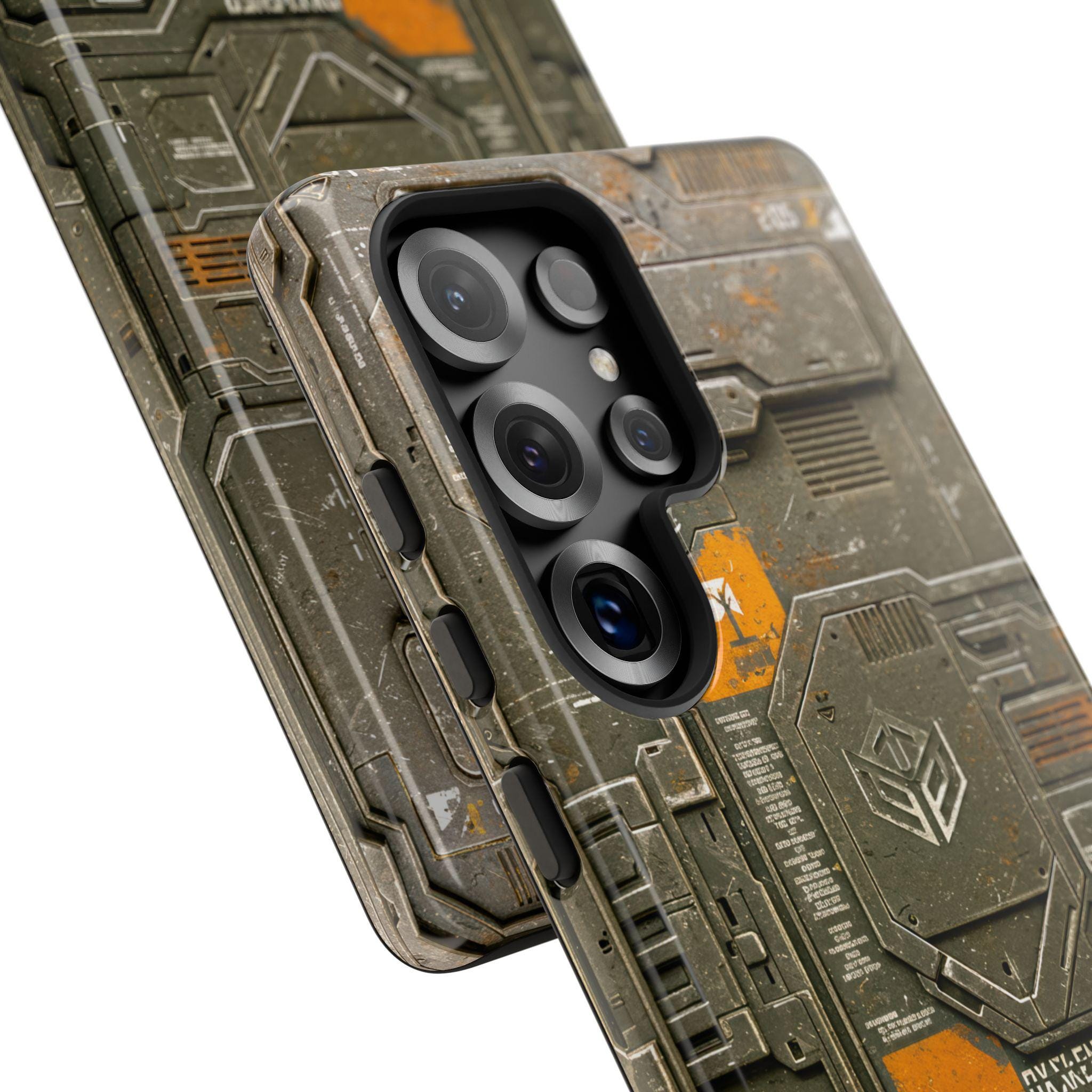 Industrial Rustic Sci-fi Tough Phone Case // UNIT-77 #005: Hazard ...
