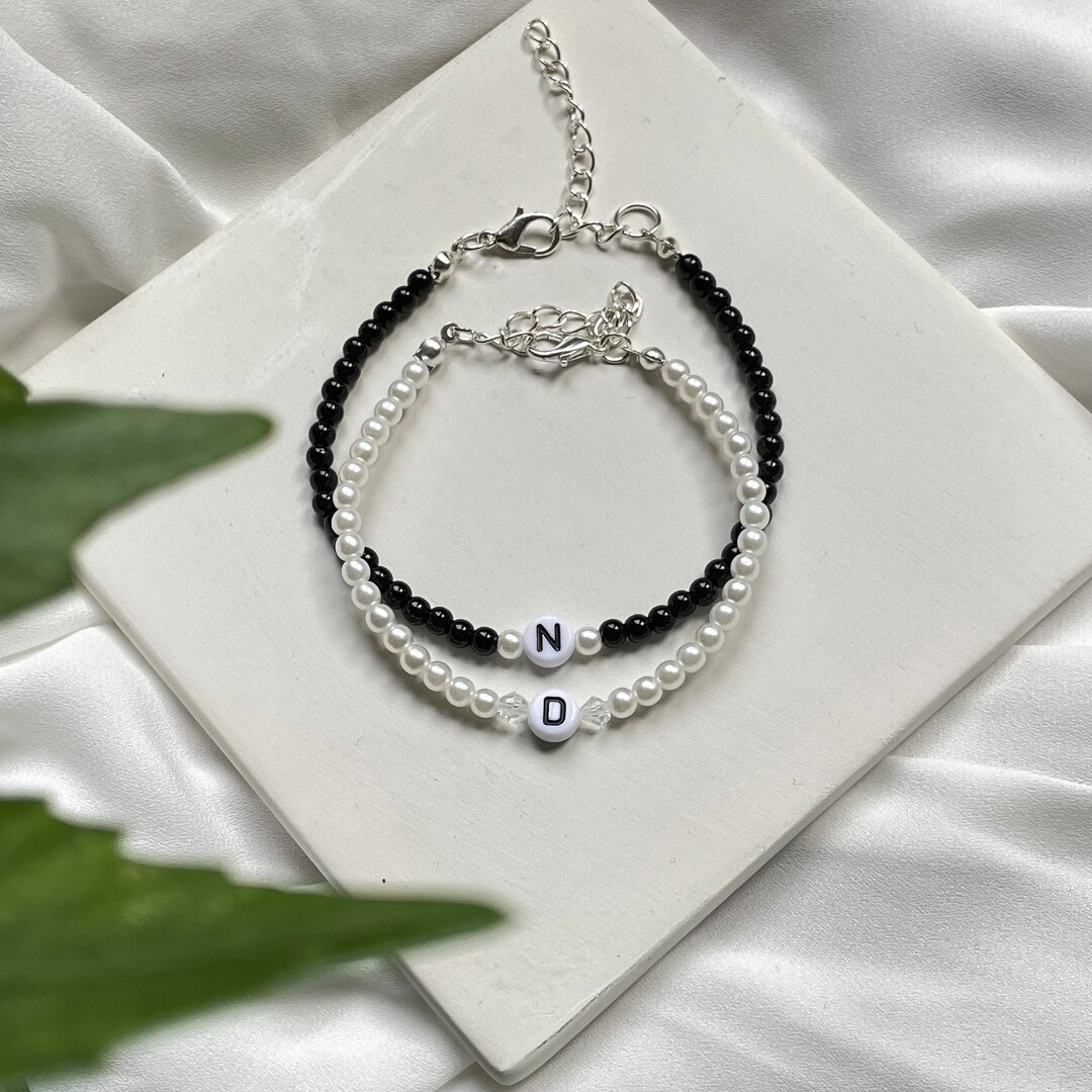 Couples Matching Bracelet Set Customized Partners Gift Personalized ...