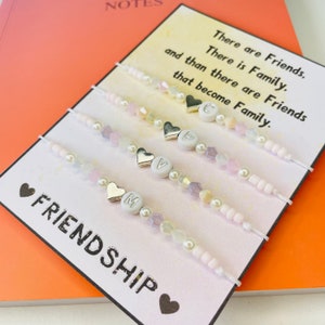 Set of 4 Custom Friendship Bracelet Set Best Friend Personalised ...
